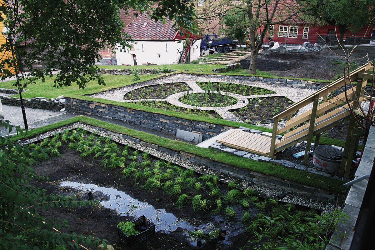 NLA - Regnbed Bryggen i Bergen